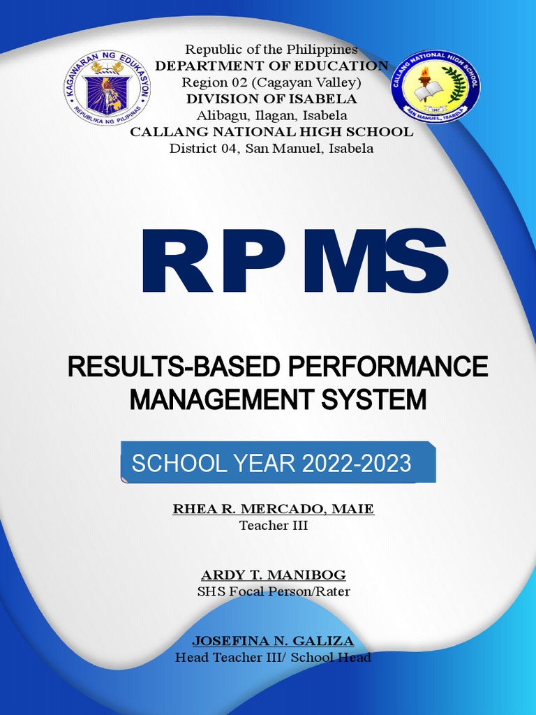 Rpms Portfolio Design 2022 2023 | PDF | Educational Assessment | Learning
