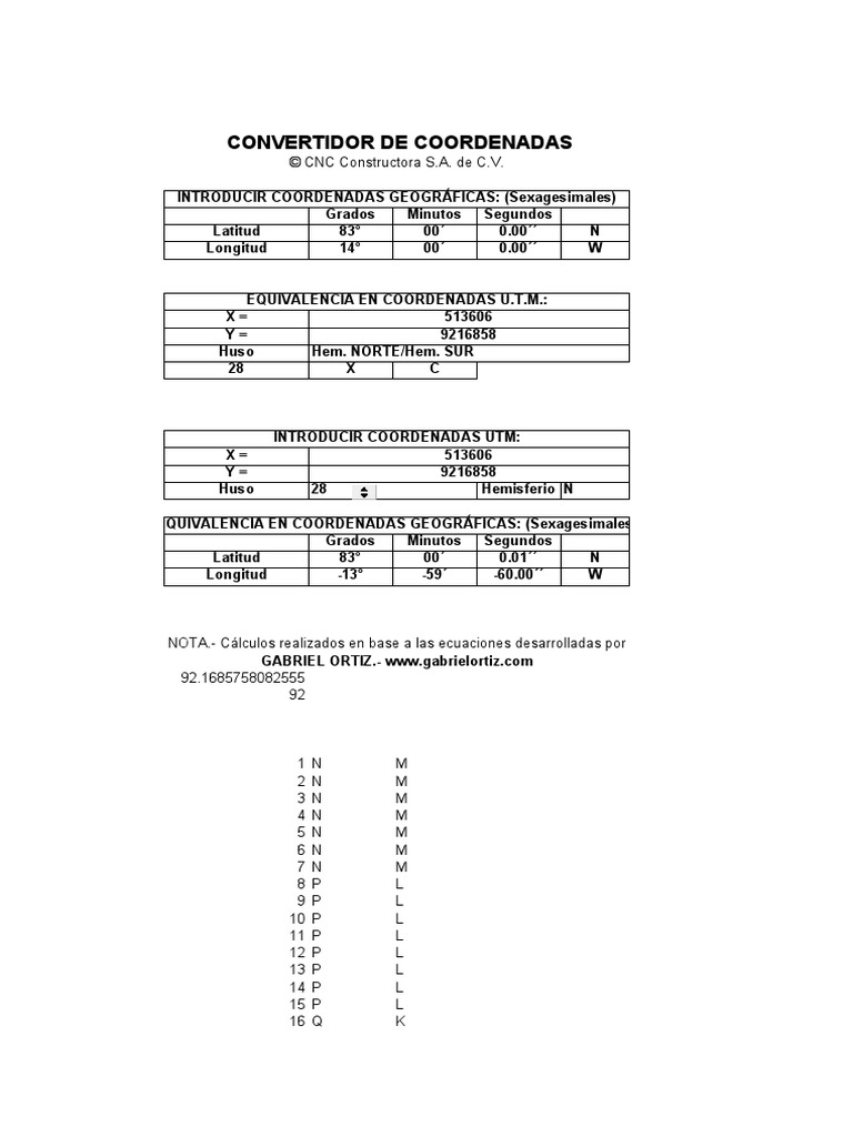 Calculador de Coordenadas | PDF