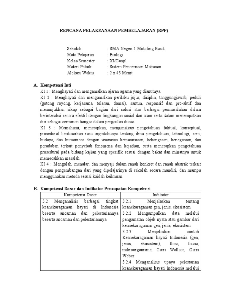 RPP Pembelajaran | PDF | Seni & Disiplin Bahasa | Sains & Matematika