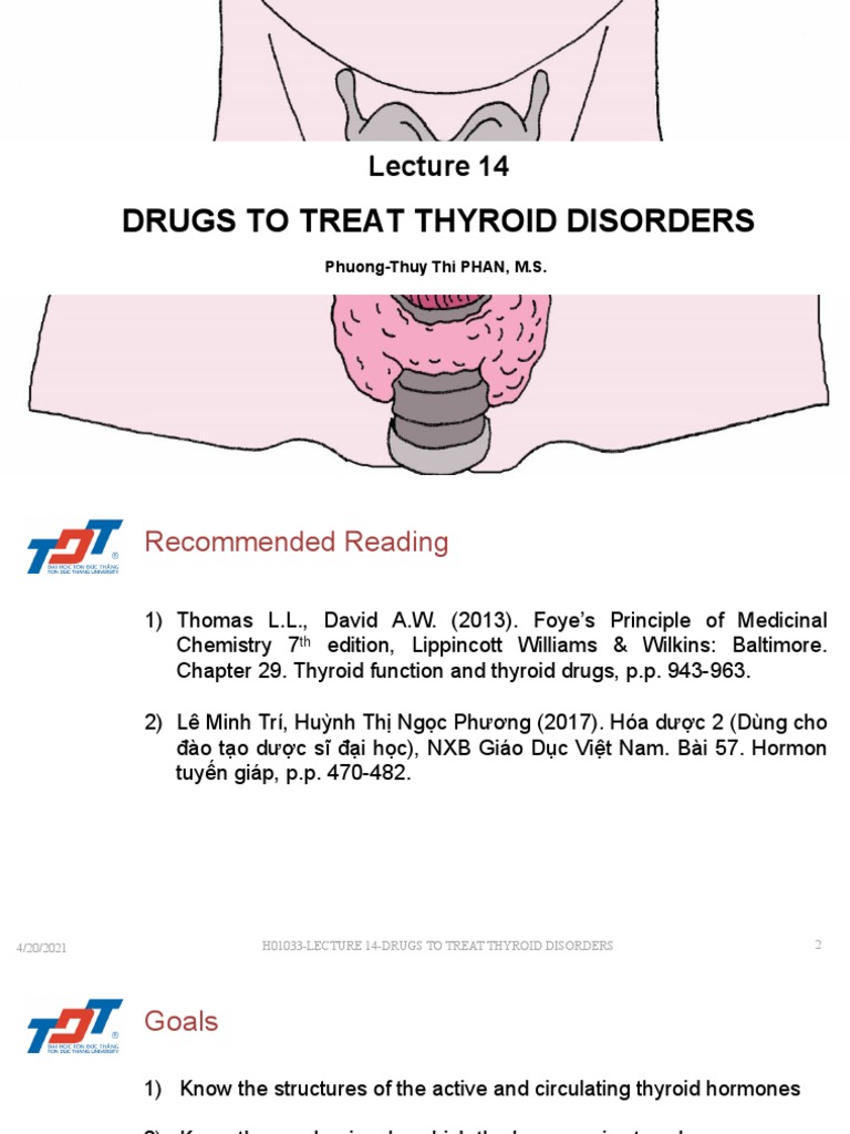 Lecture 14-Thyroid Drugs | PDF | Hypothyroidism | Thyroid Disease