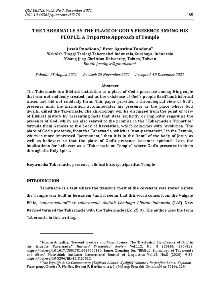 The Tabernacle | PDF | Book Of Genesis | Jesus