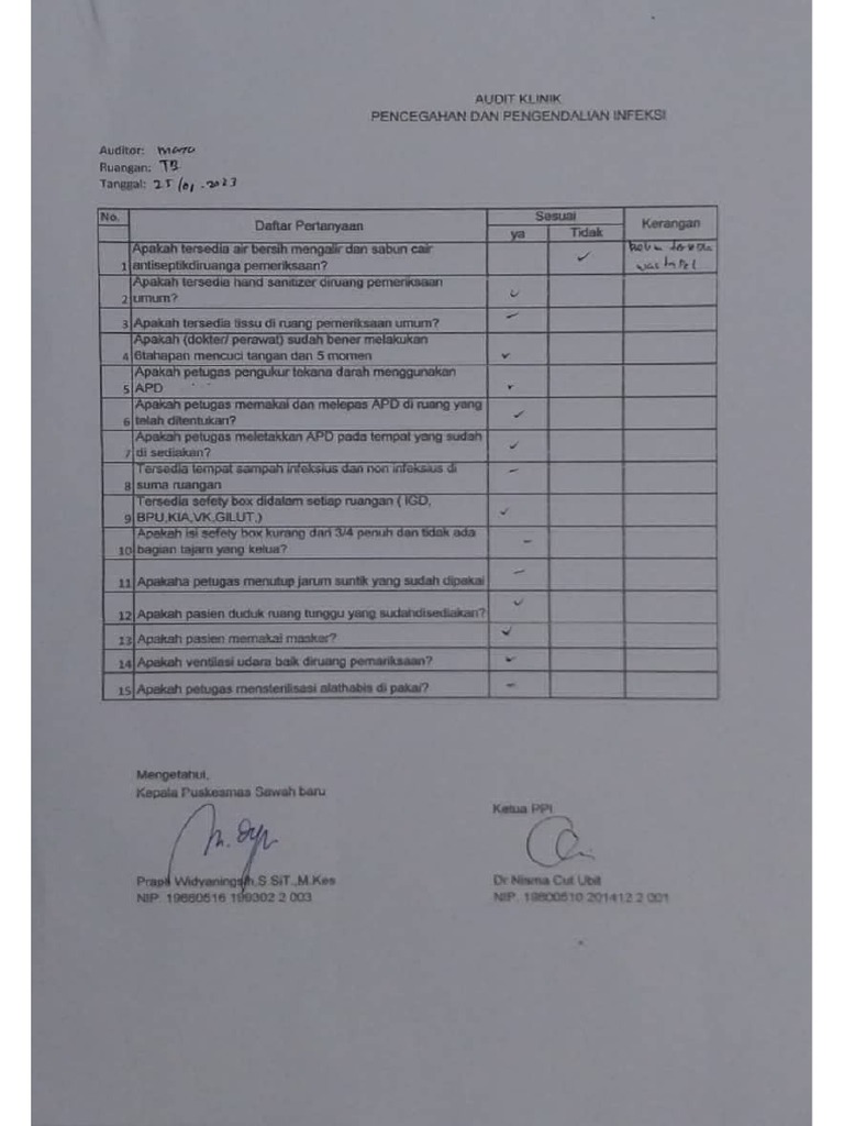 5.5.2.a (1) Data Supervisi Hasil Audit Program PPI | PDF