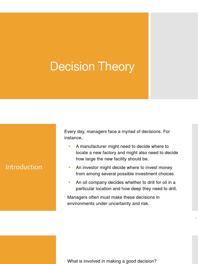 Decision Theory | PDF