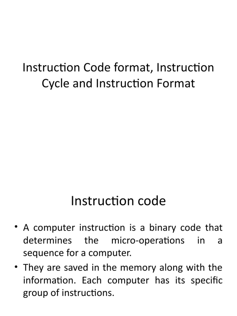 Instruction Format | PDF | Central Processing Unit | Electronics Instruction Format | PDF | Central Processing Unit | Electronics