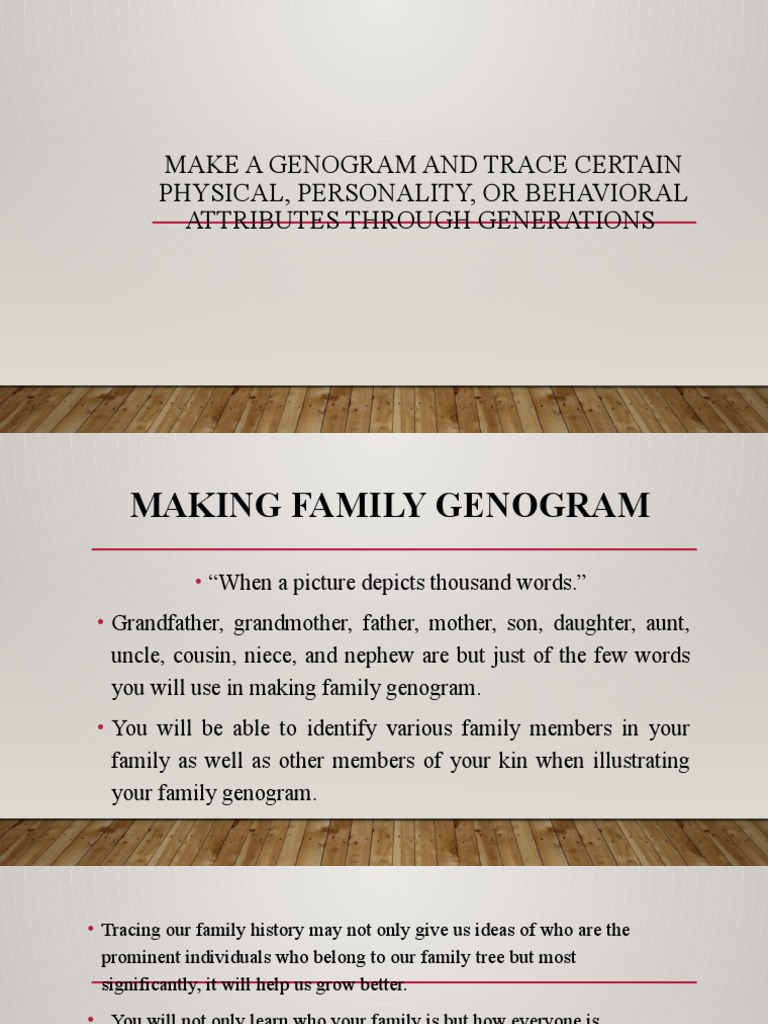 Make A Genogram and Trace Certain Physica Without Quiz | PDF