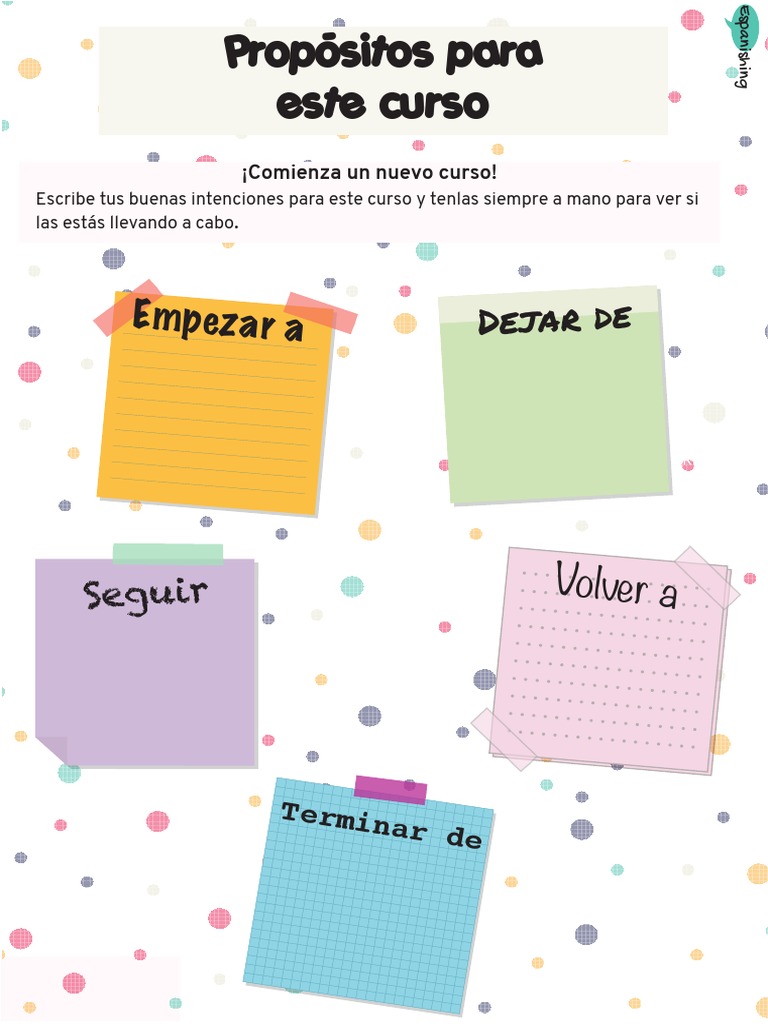 Propositos para Un Nuevo Curso | PDF