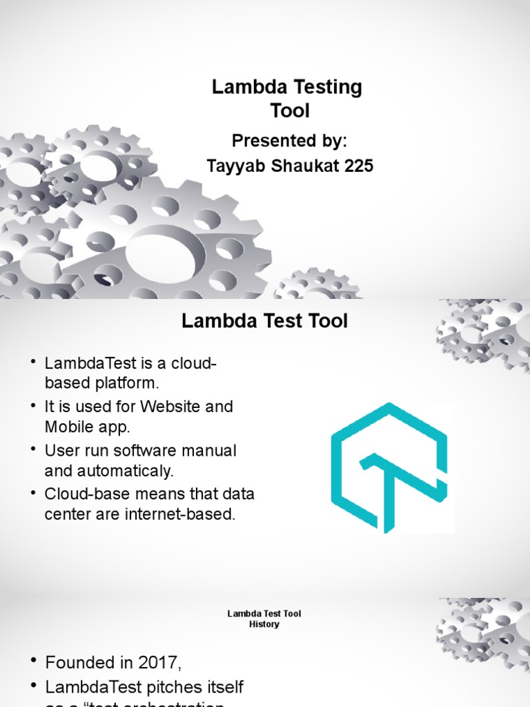 SQE Presentation 6th (Lambda Testing) | PDF