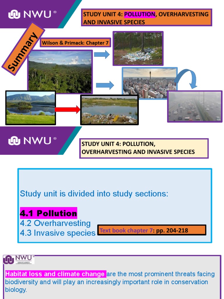 Study Unit 4.1 Pollution | PDF | Water Pollution | Air Pollution