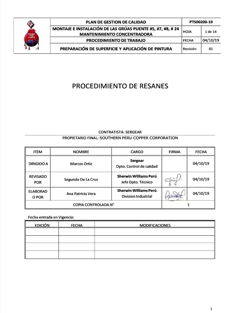 PDF Procedimiento de Resanes de Pintura Compress | PDF | Pinturas | Agua
