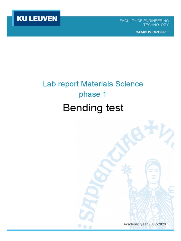 Bending Test: Lab Report Materials Science Phase 1 | Download Free PDF ...