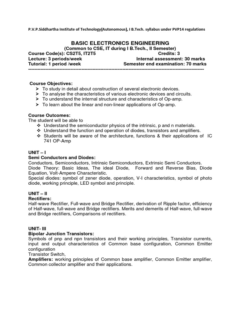 Basic Electronics Engineering | PDF | Operational Amplifier | Rectifier