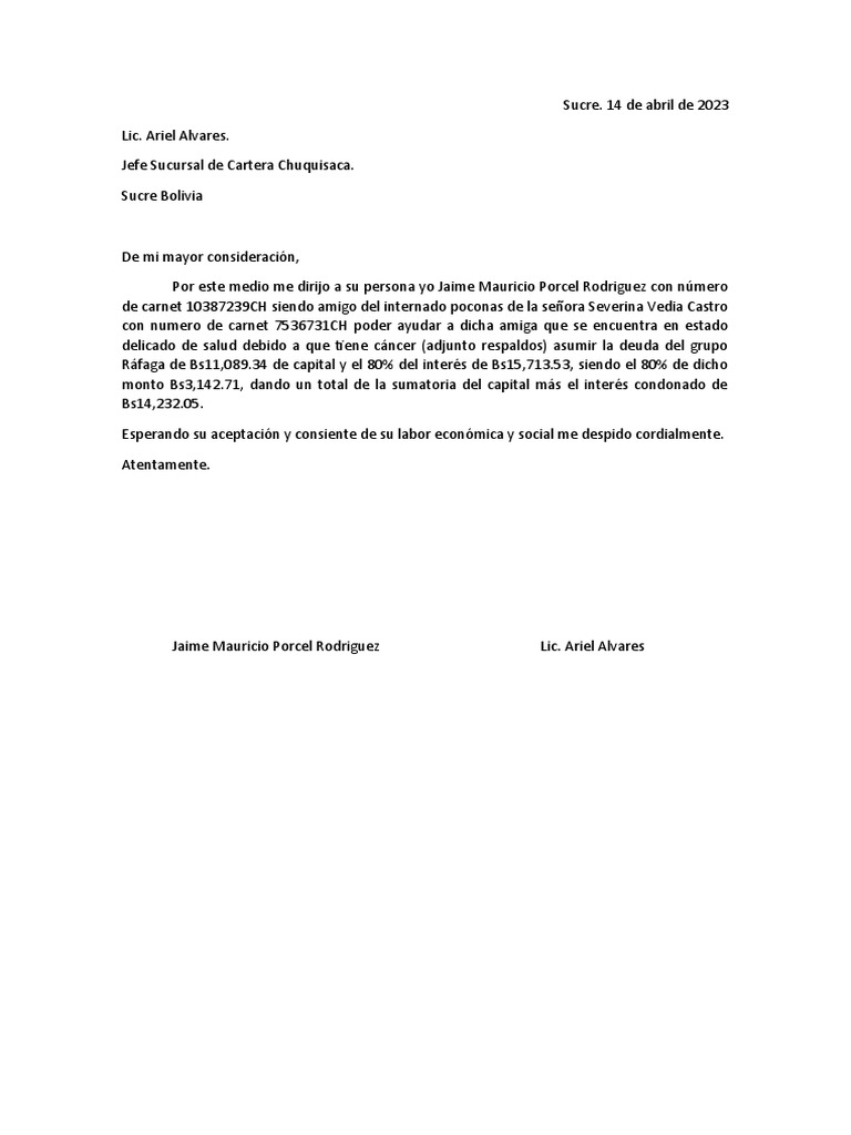 Carta A Crecer | PDF