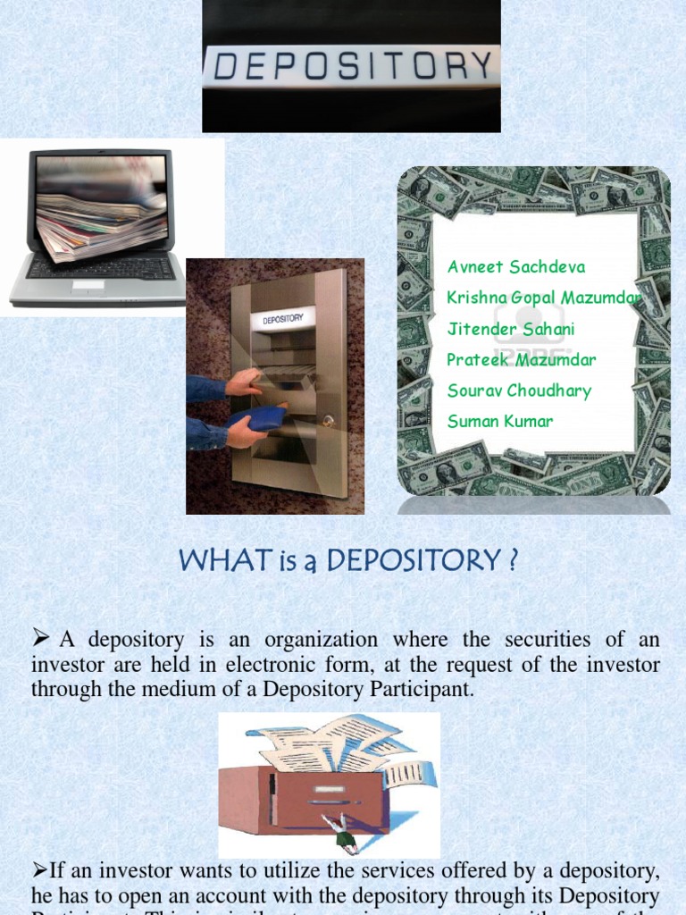 What Is A Depository | PDF | Securities (Finance) | Financial Economics