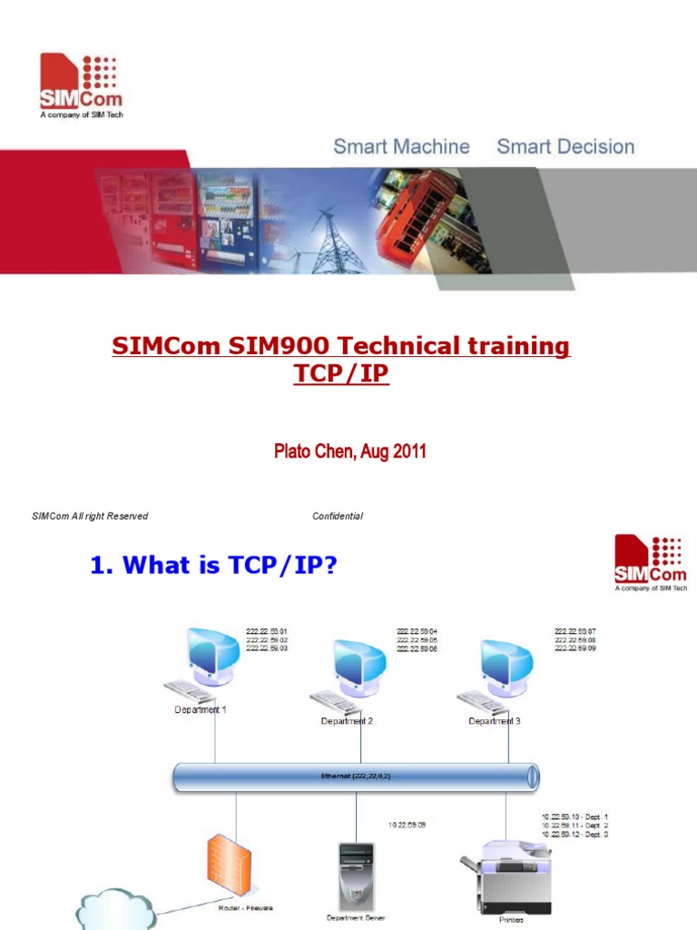 SIM900 TCP/IP Technical Training | PDF | Transmission Control Protocol | Internet Protocol Suite