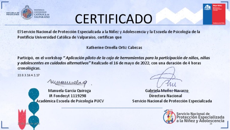 Ejemplo certificado | PDF