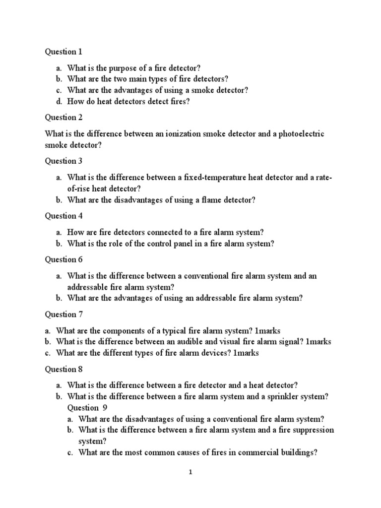 Fire Detector and Alarm System Insights | PDF | Manufactured Goods ...