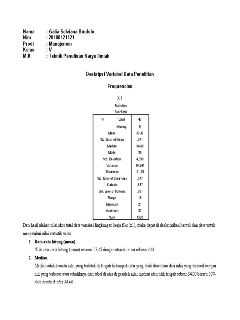 Hasil Olahan Data Penelitian Pdf