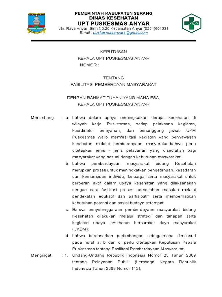 2.1.2.1 SK Pemberdayaan Masyarakat | PDF