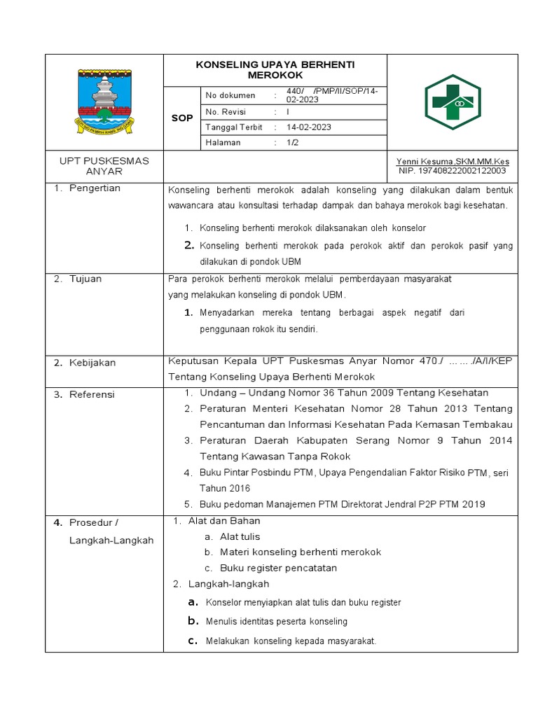 SOP UBM Lastri | PDF