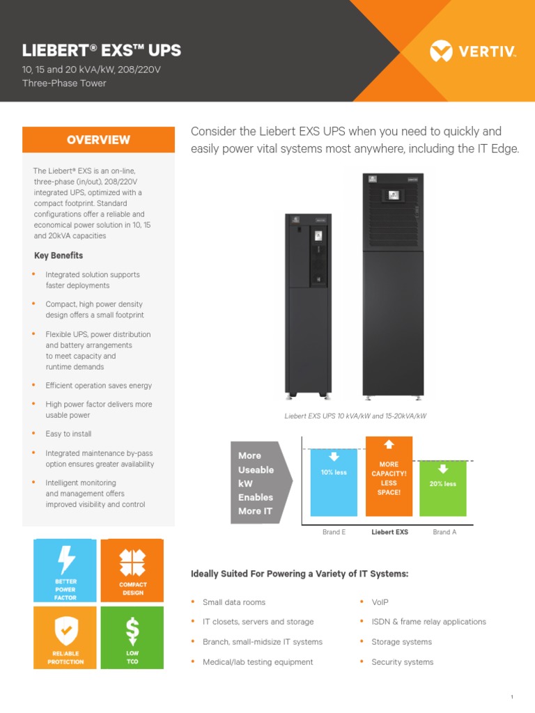 Liebert EXS UPS Brochure | PDF