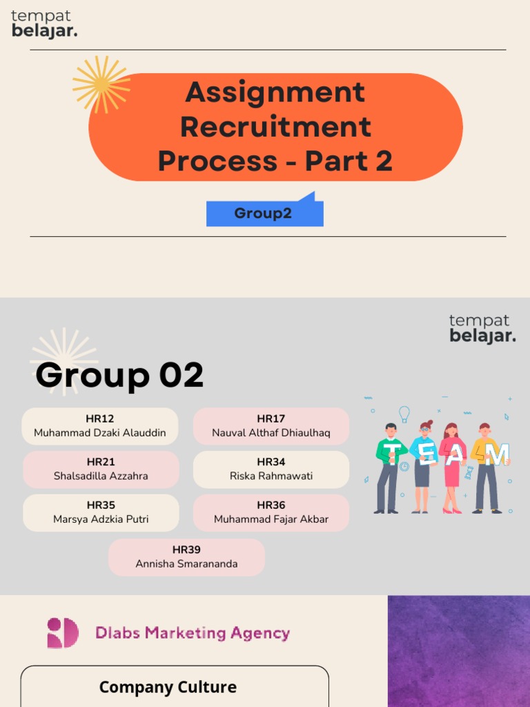 Recruitment Process Group Assessment | PDF