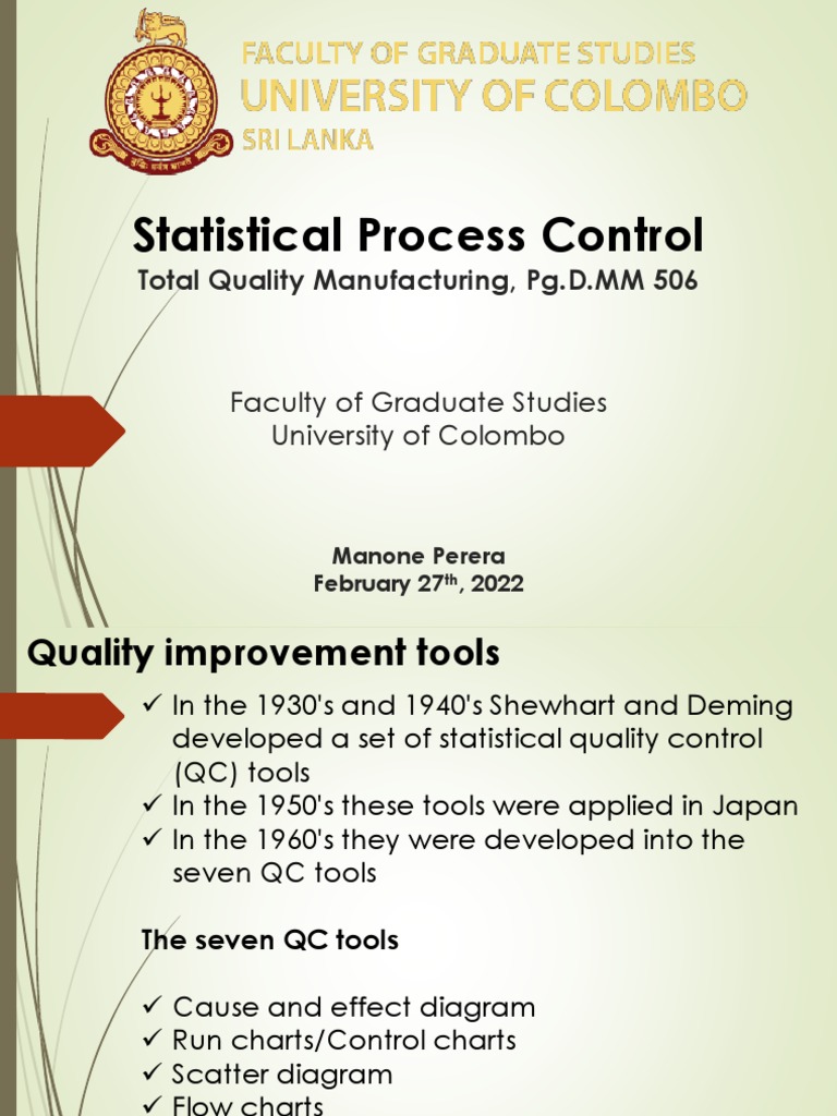6.0 Statistical Process Control | PDF | Probability Distribution ...