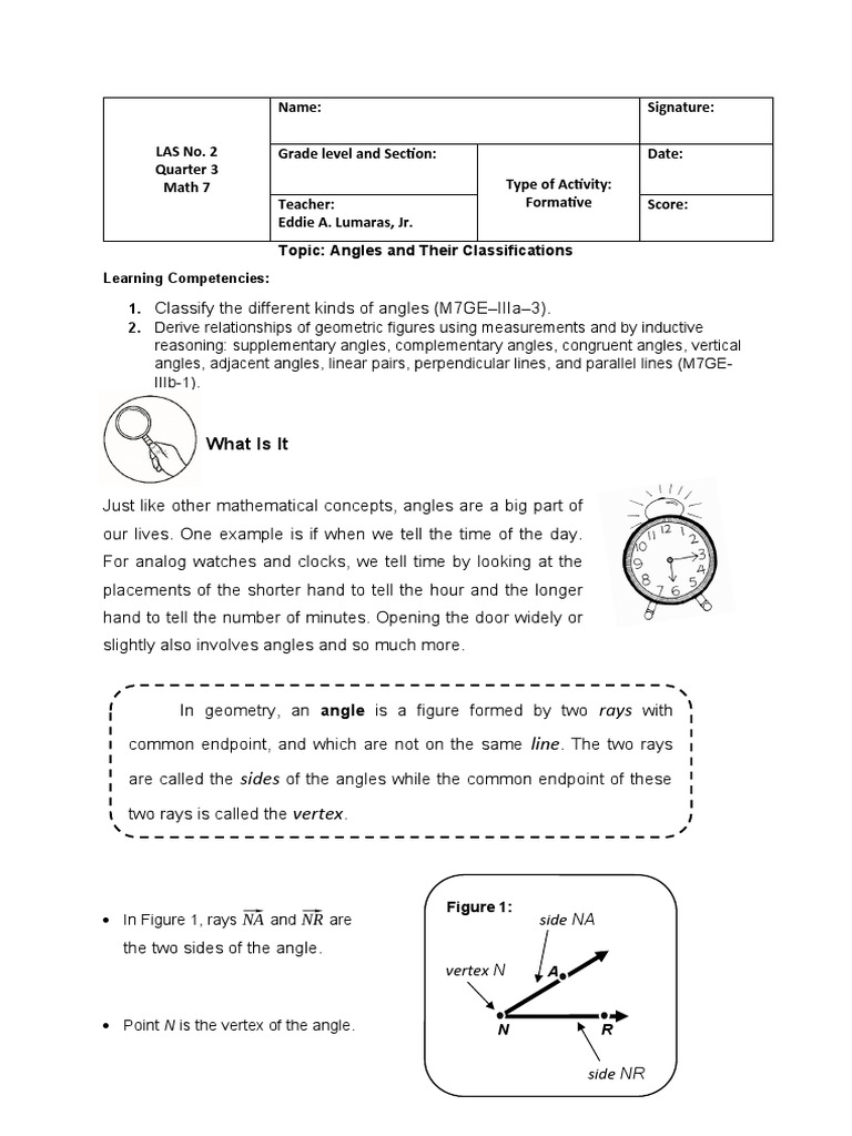 LAS No. 2 | PDF | Angle | Line (Geometry)