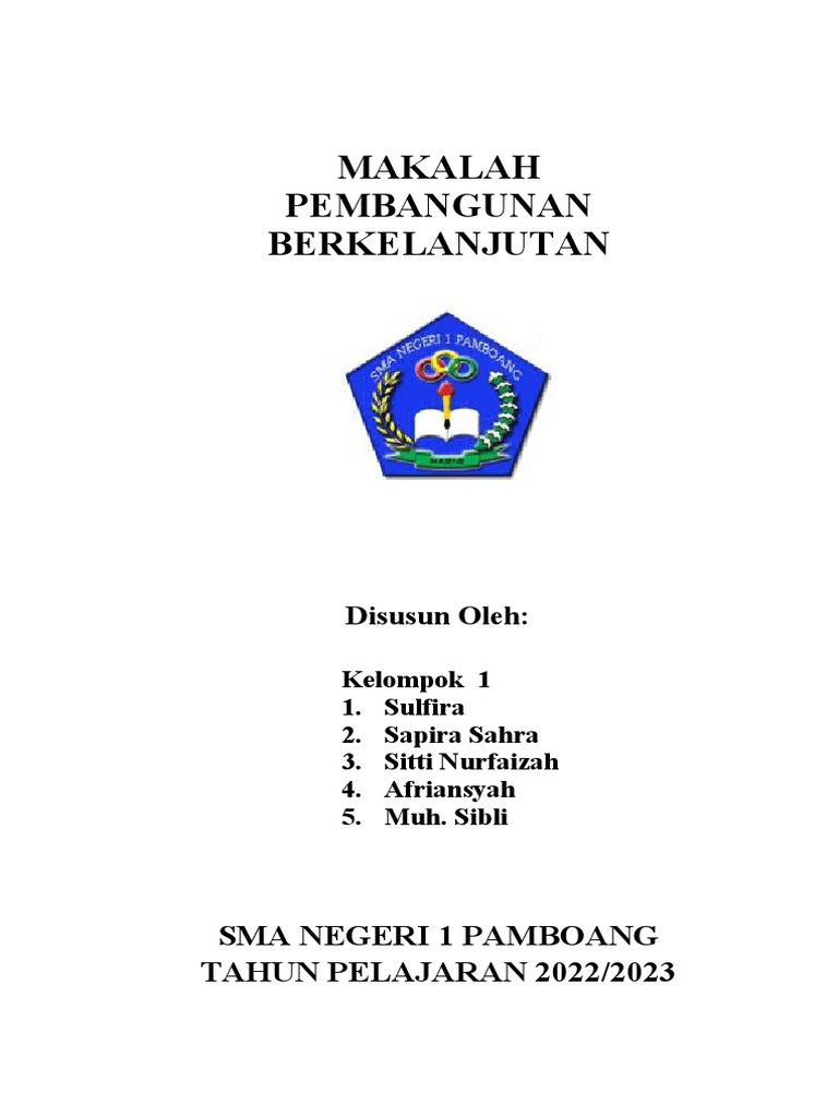 4 Makalah Pembangunan Berkelanjutan Pdf 