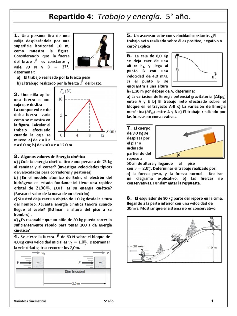 Trabajo y Energía | PDF | Fuerza | Cantidades fisicas
