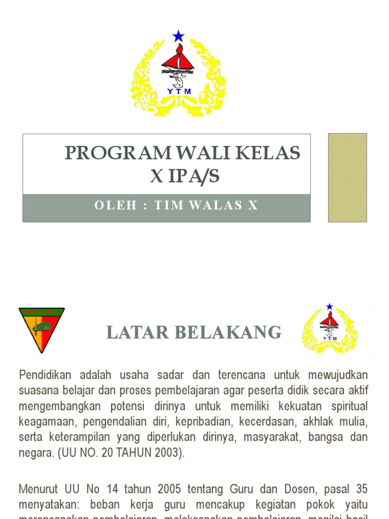 Program Wali Kelas-1 | PDF