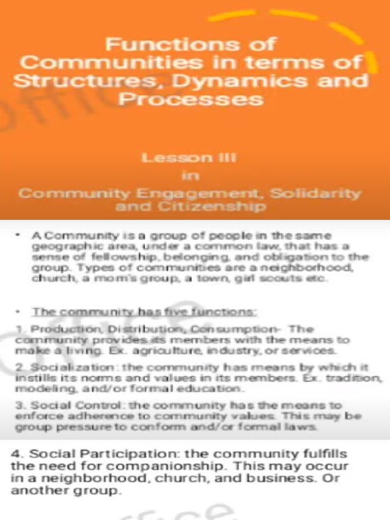 Analyze Functions of Communities in Terms of Structure Dynamics and ...
