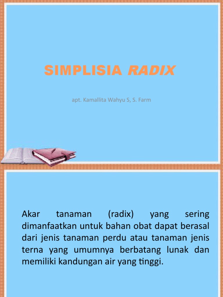 Simplisia Radix | PDF