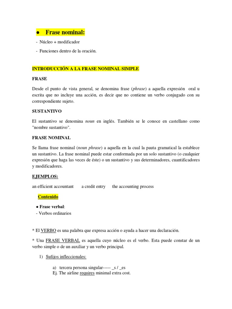 Frase Nominal | PDF