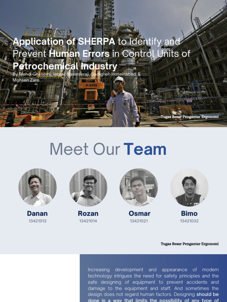 Application of SHERPA To Identify and Petrochemical Industry | PDF ...