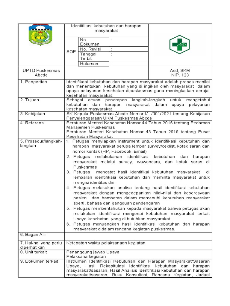 SOP BAB 2 Revisi 2021 | PDF