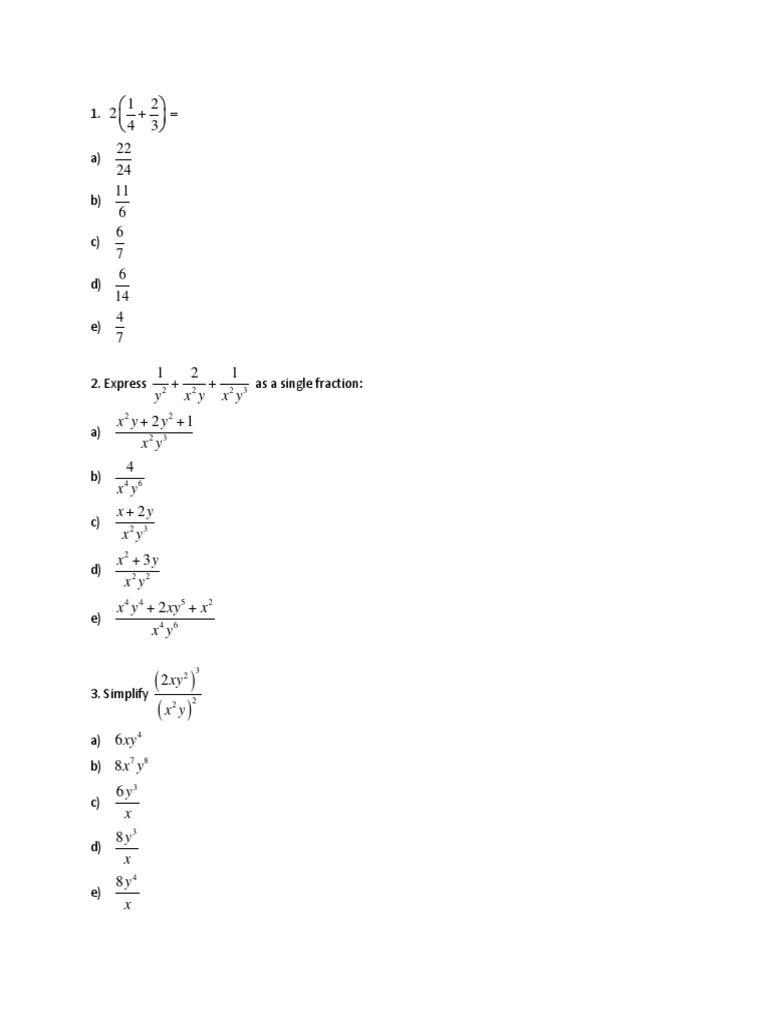 Precalculus Diagnostic Test | PDF