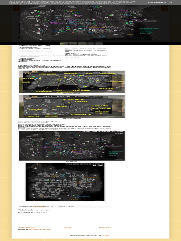 Ezgamestalk Dying Light - Map For Daily Routine | PDF