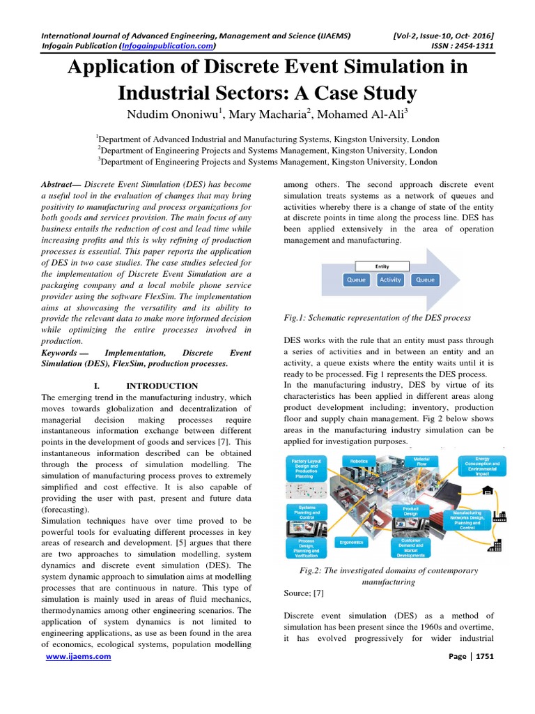 Application of Discrete Event Simulation in Industrial Sectors | PDF | Simulation | Photovoltaics