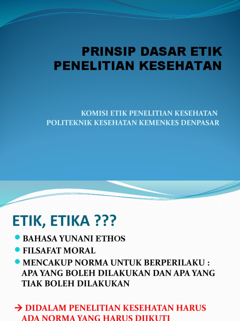 Pengantar Dan Prinsip Dasar Etik 1 Pdf 