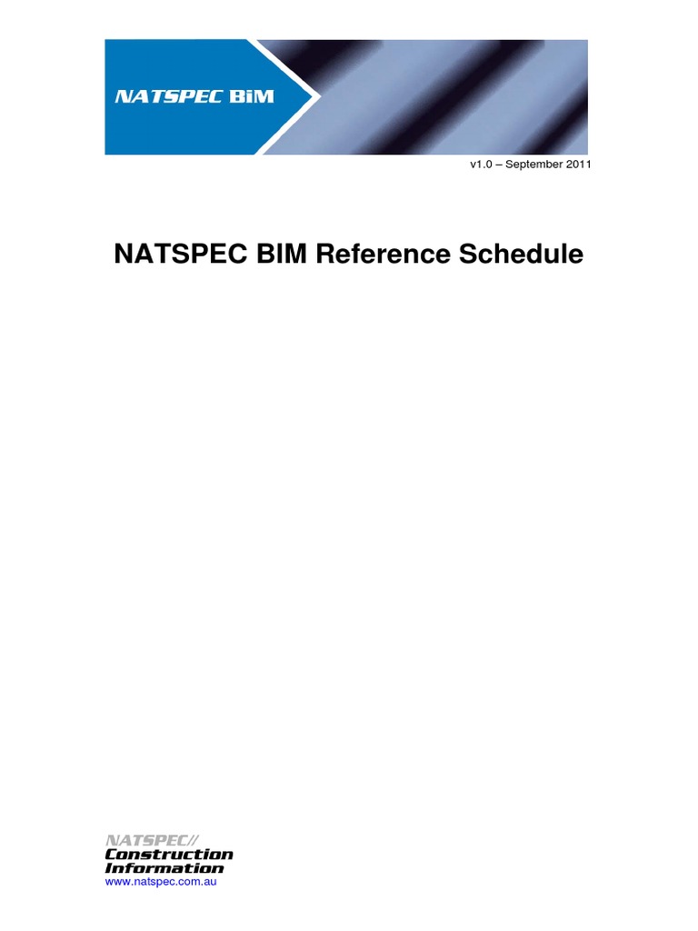 NATSPEC BIM Reference Schedule v1.0 | PDF | Building Information ...