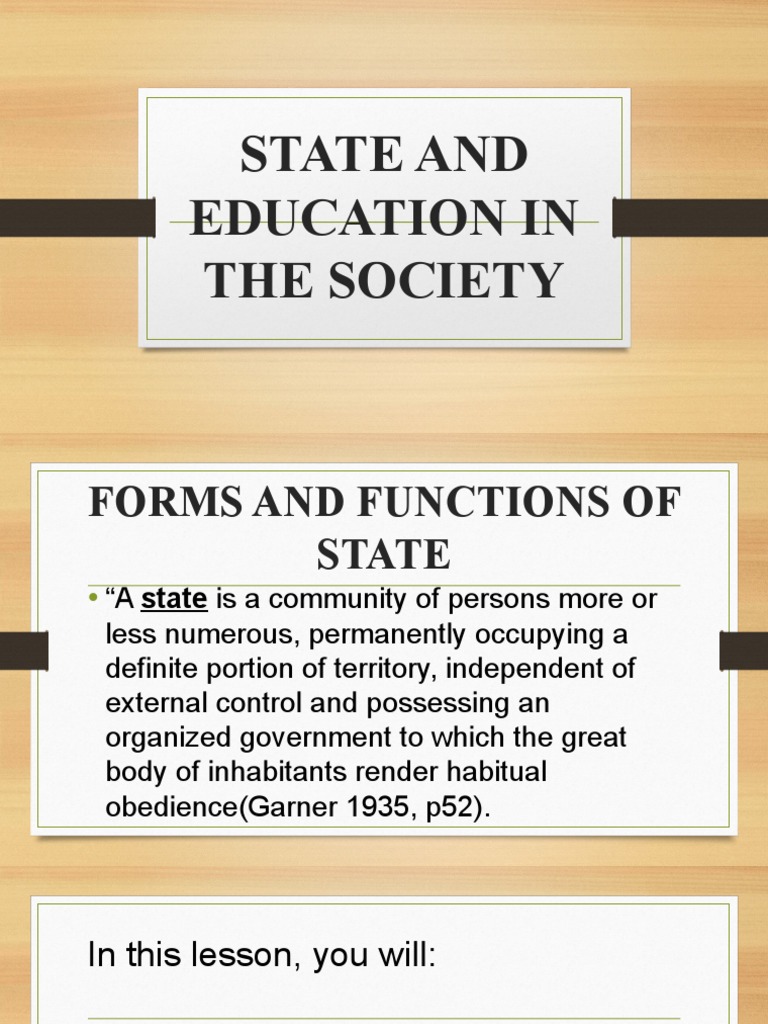 Ucsp - Q2 - W1 - State and Education in The Society | PDF | State ...
