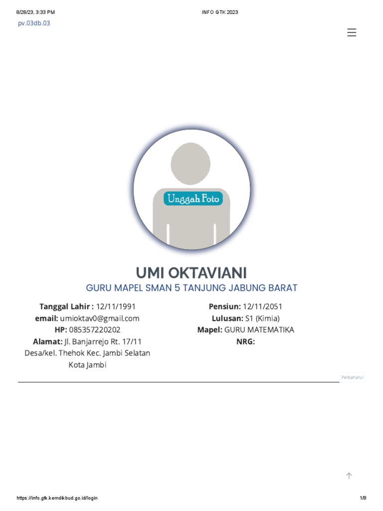 Info GTK 2023 Umi Oktav | PDF