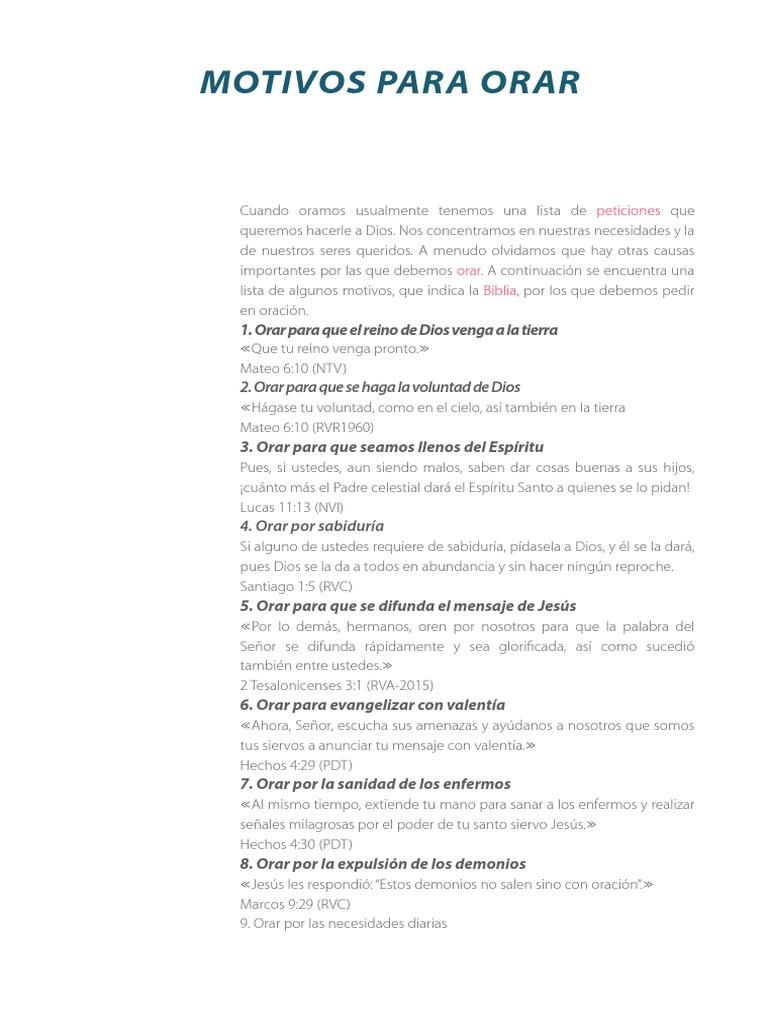 Motivos para Orar | PDF