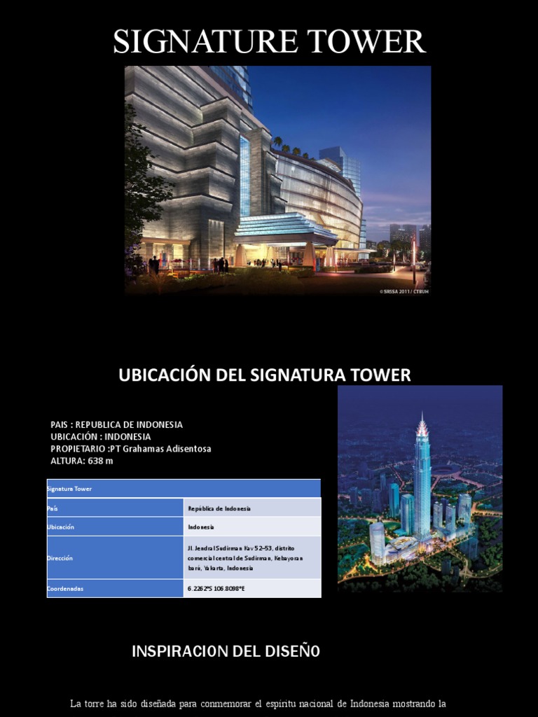 SIGNATURE TOWER PPT | PDF | Torre | Ingeniero civil
