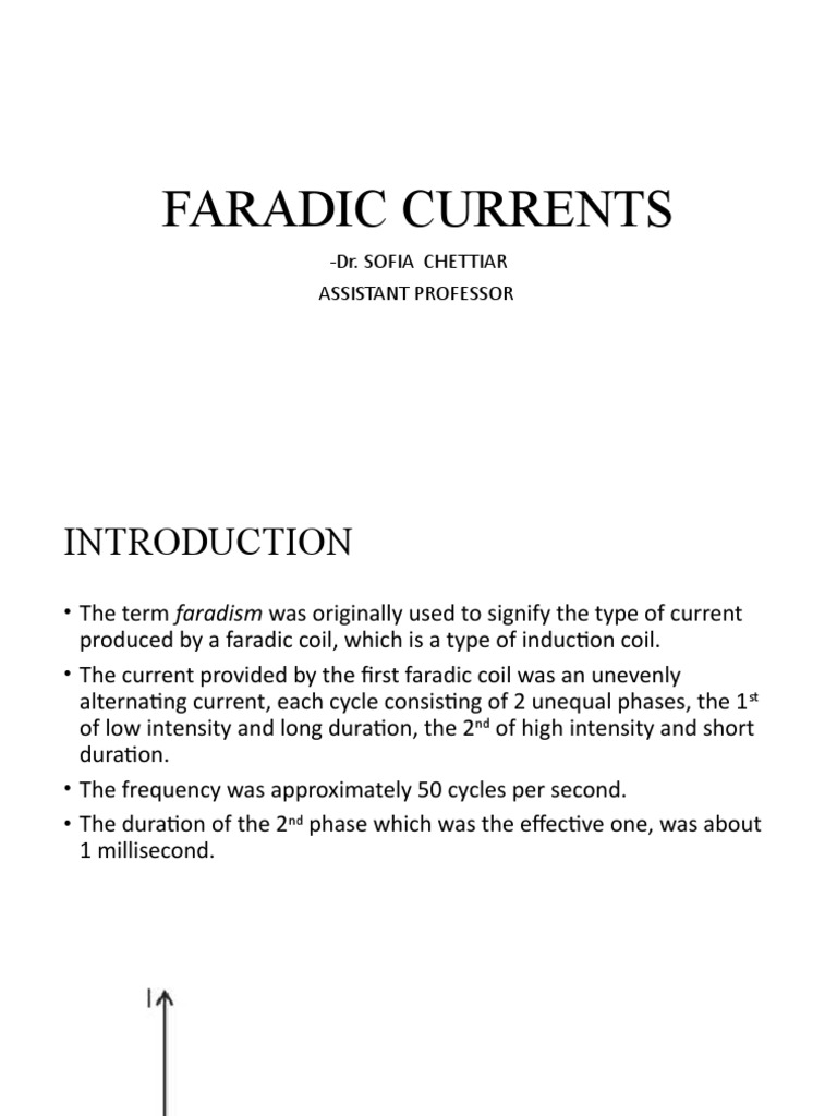Faradic Currents | PDF | Skeletal Muscle | Electrode