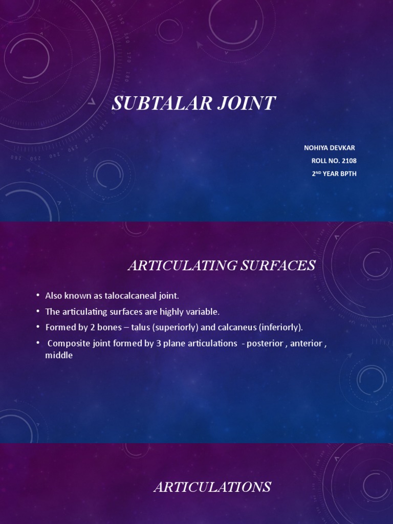 Subtalar Joint Anatomy and Ligaments | PDF | Social Science | Home & Garden