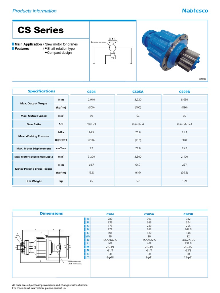 Hydraulic Motor Specifications Guide | PDF