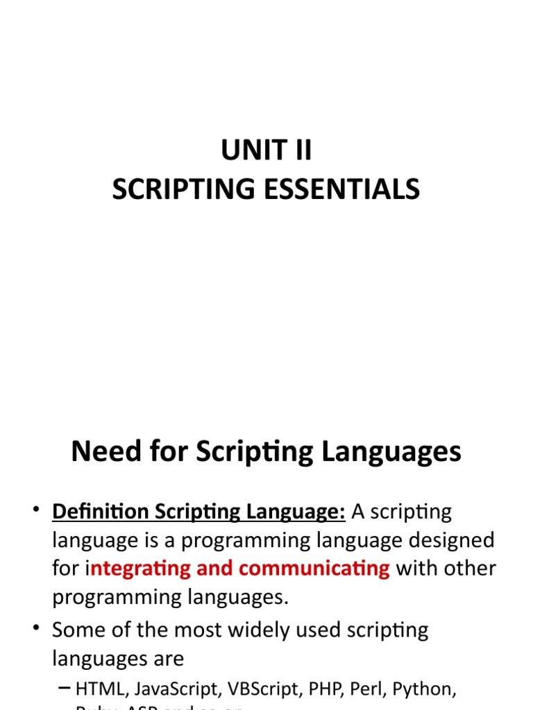 Scripting Languages | PDF Scripting Languages | PDF