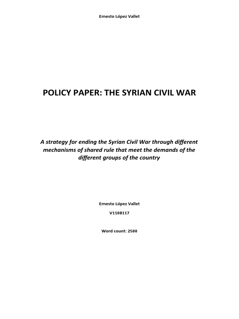 Policy Paper Syria | PDF