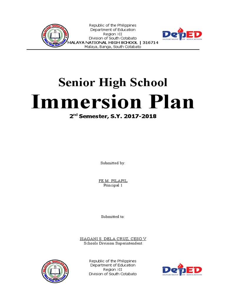 TVL Immersion Plan | PDF TVL Immersion Plan | PDF